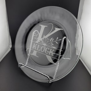 Personalized Laser Engraved Glass Plate: Custom Anniversary Dinnerware ...