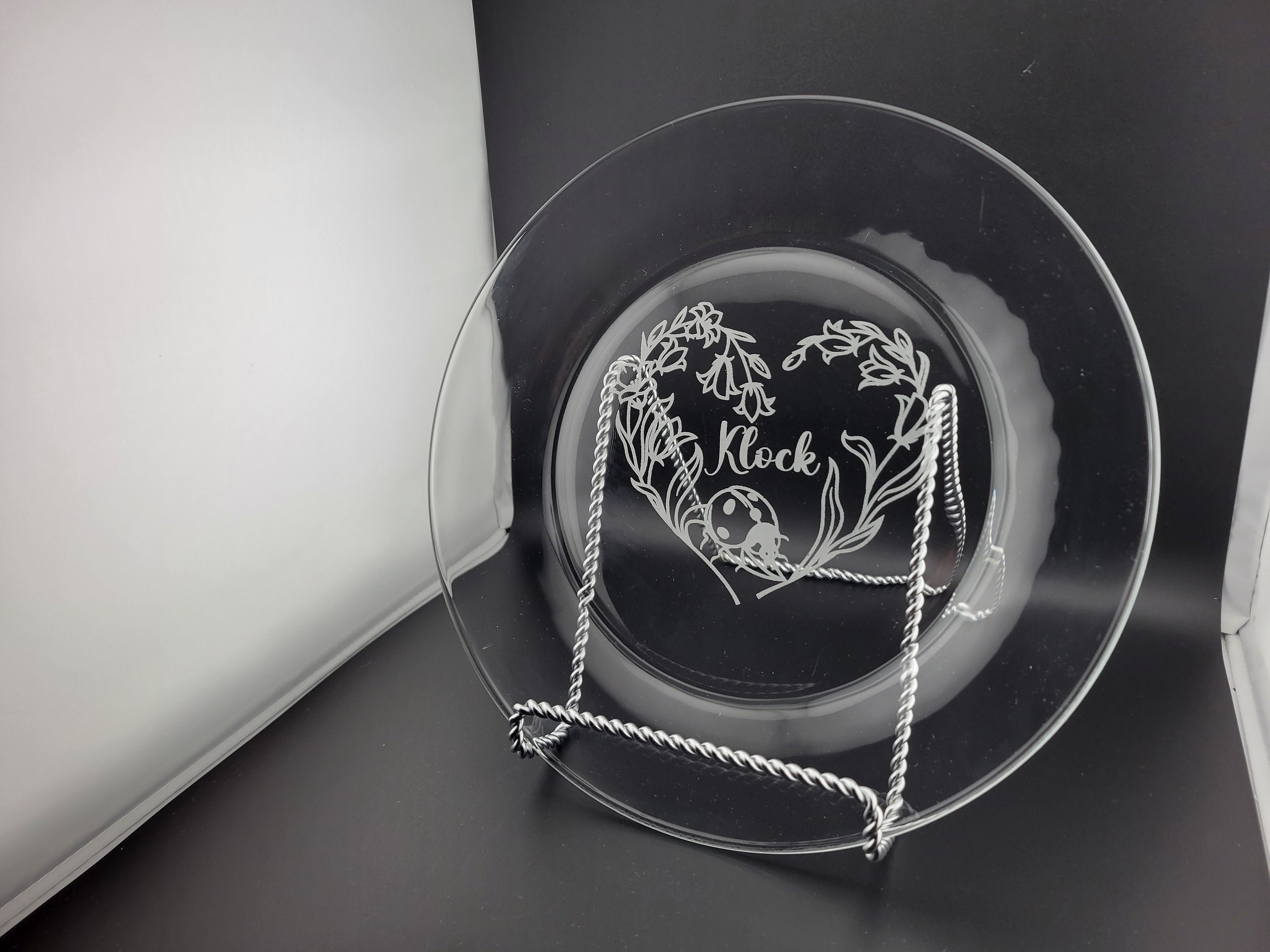 Personalized Laser Engraved Glass Plate: Custom Anniversary Dinnerware ...