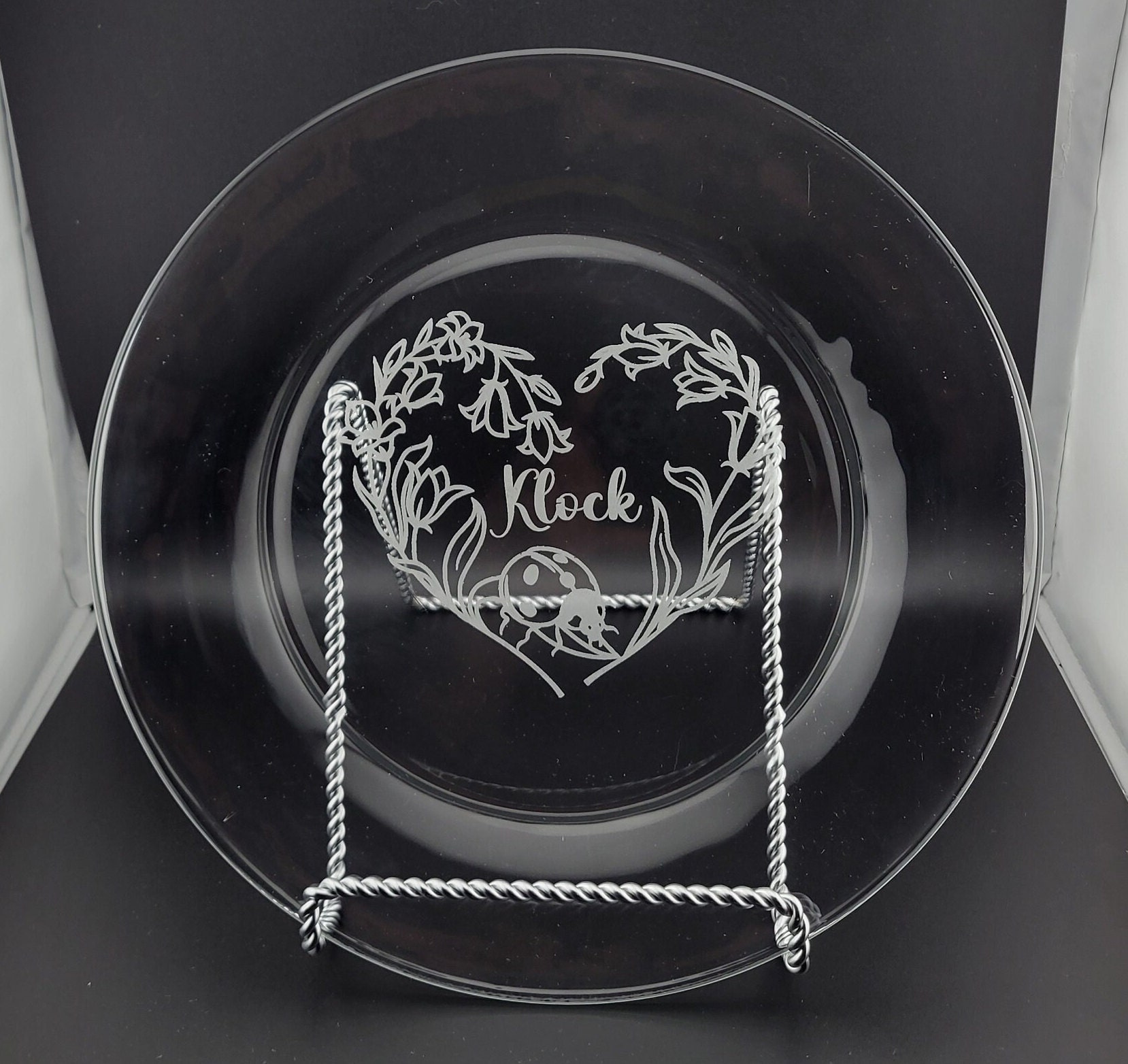Personalized Laser Engraved Glass Plate: Custom Anniversary Dinnerware ...