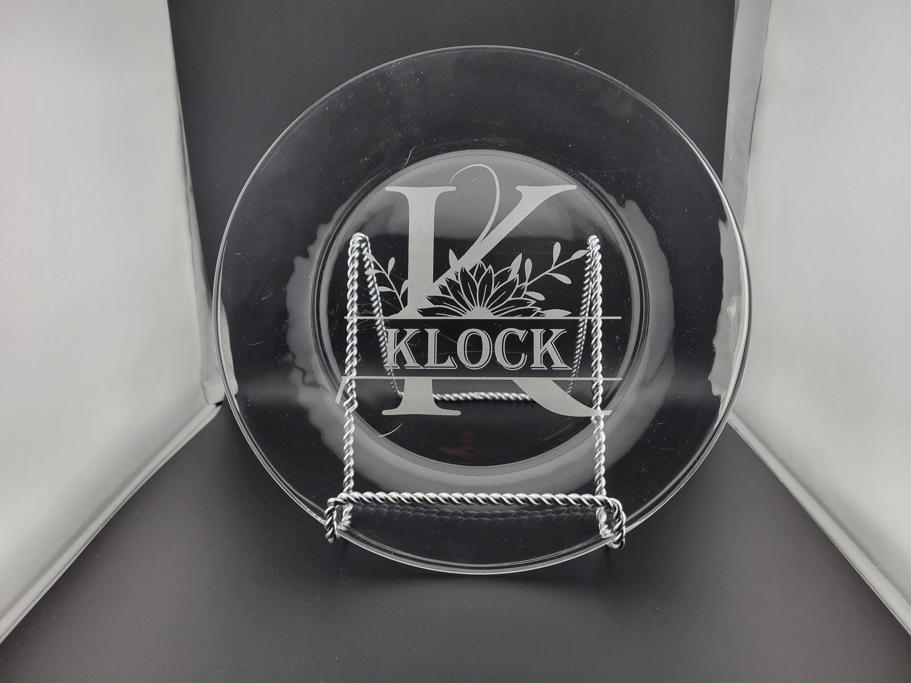 Personalized Laser Engraved Glass Plate: Custom Anniversary Dinnerware ...