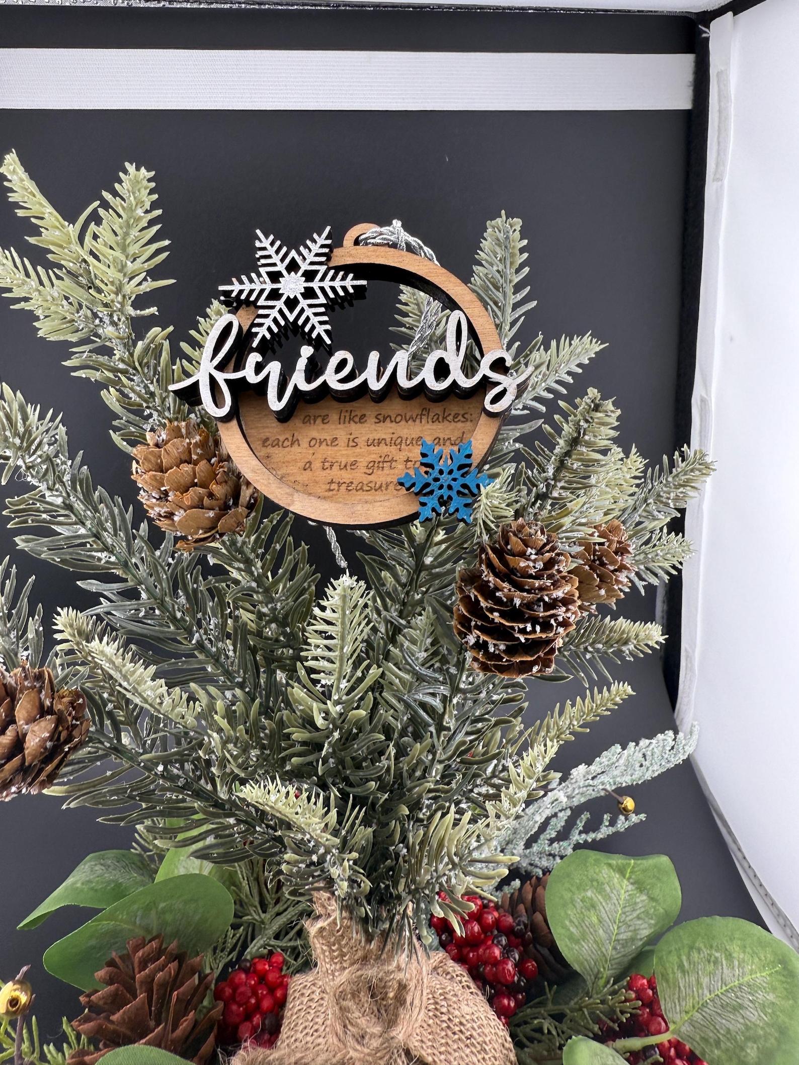 Personalized Wooden Friend Christmas Ornaments, Custom Laser Cut & Hand ...