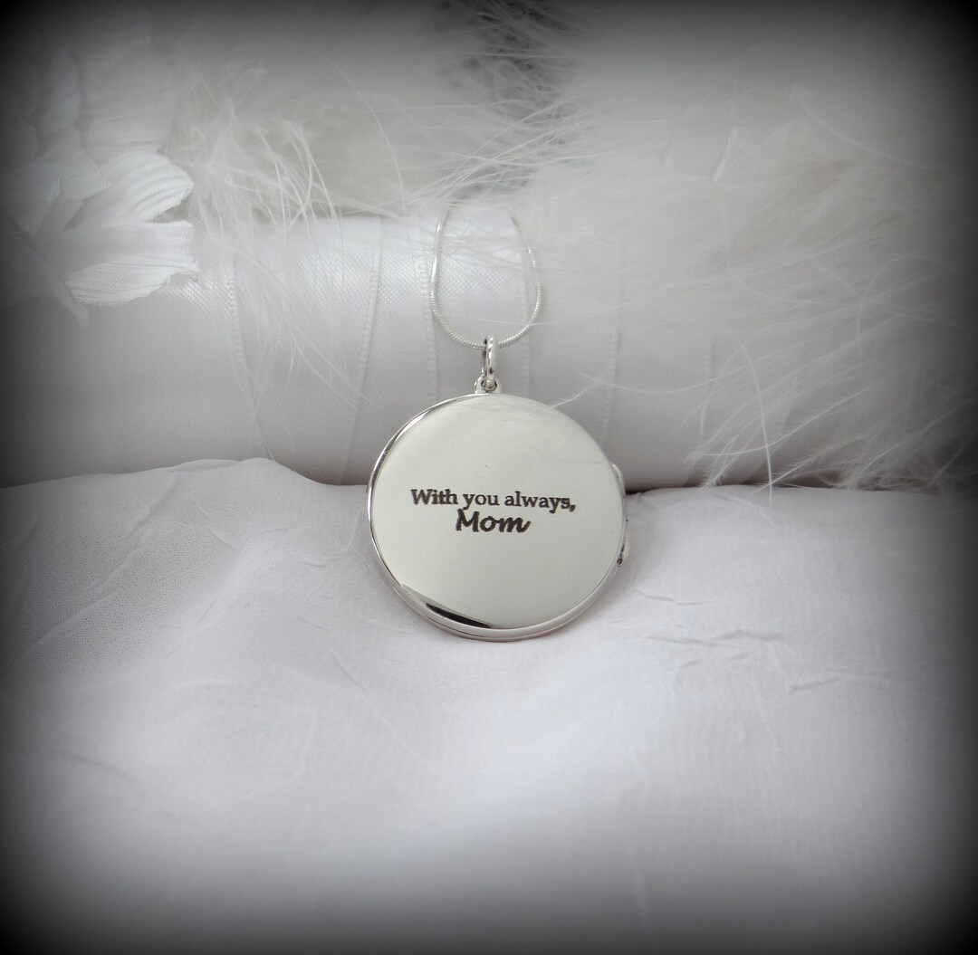 Personalized Message Engraved on 925 Sterling Silver Locket. Custom ...