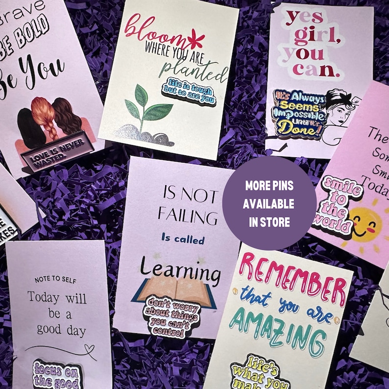 Focus on the Good Pin on 'today Will Be A Good Day' Card, Gift for ...