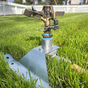 2 Heavy Duty Garden Hose Sled Sprinkler Base & 2 Rebuilt Rain Bird ...