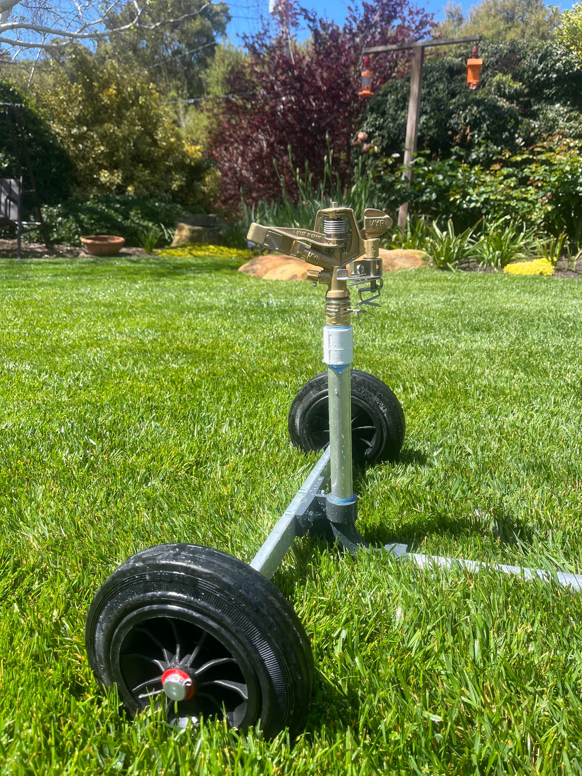 Heavy Duty Wheeled Sprinkler Cart: Brass Impact, 58 Ft Coverage - Etsy