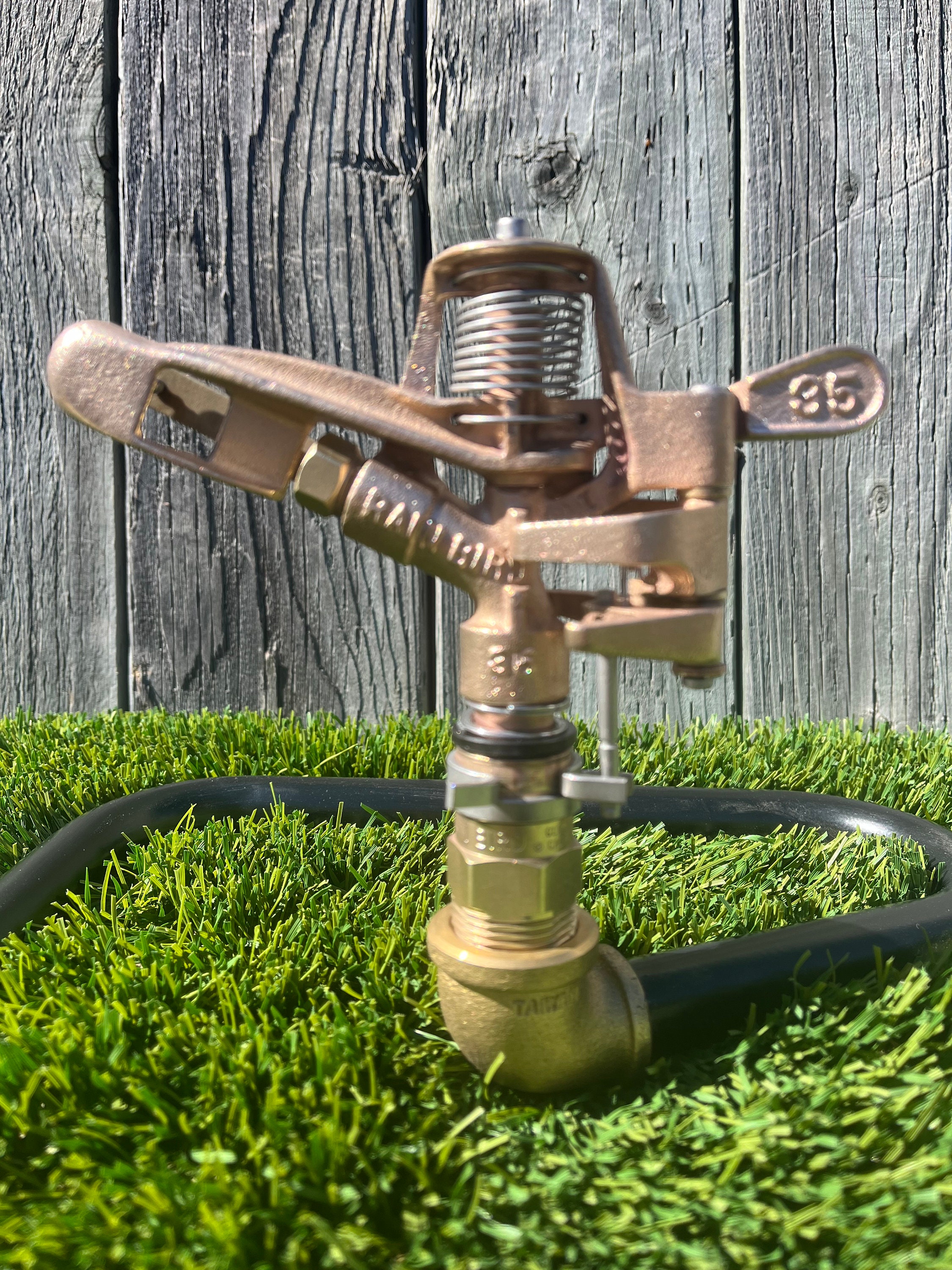 Commercial Quality Steel Sprinkler Base With 1970’s Era Rebuilt Rain ...