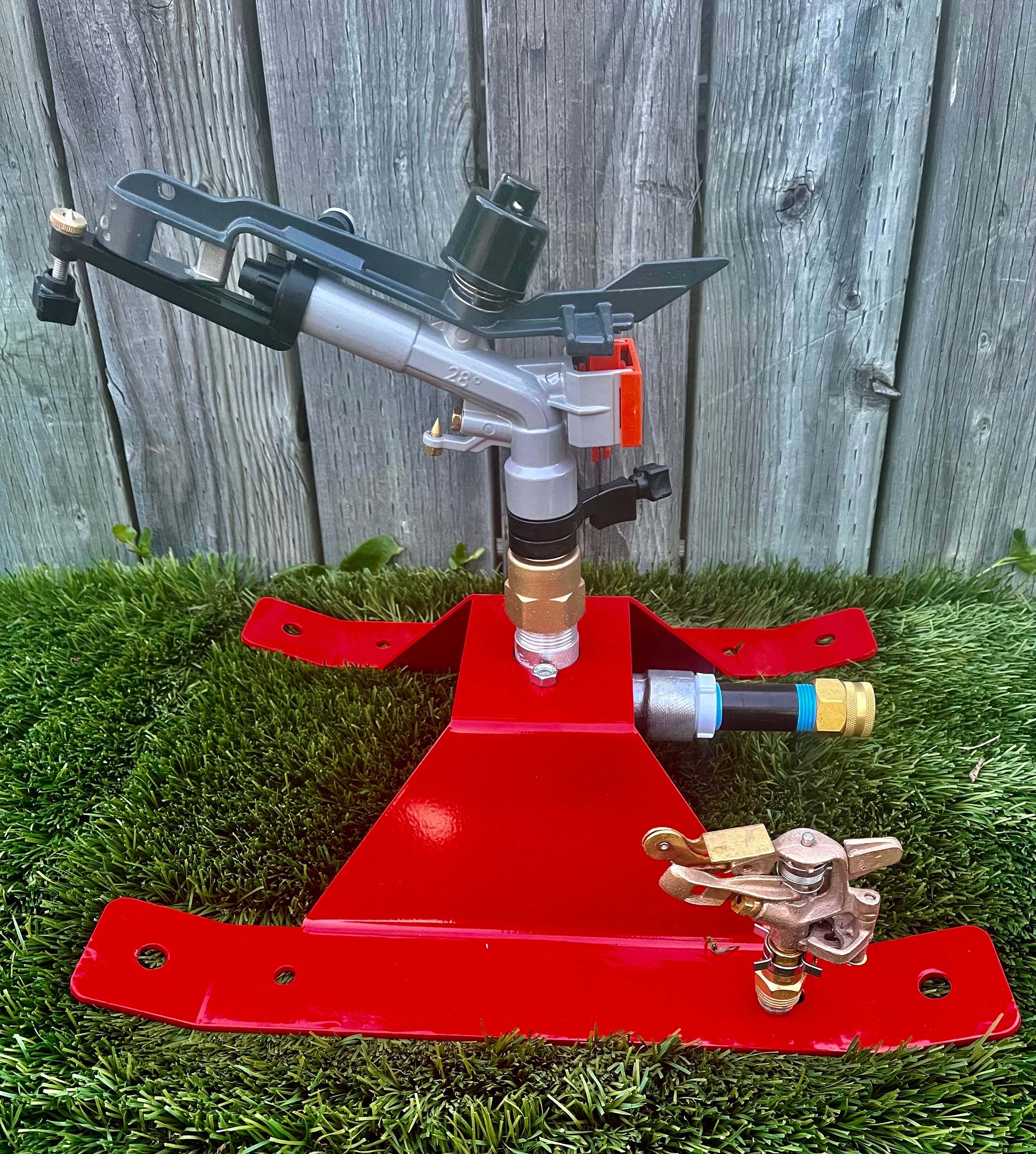 Big Red Sprinkler Sled Base. 7lbs of Steel up to 120 Foot Diameter ...