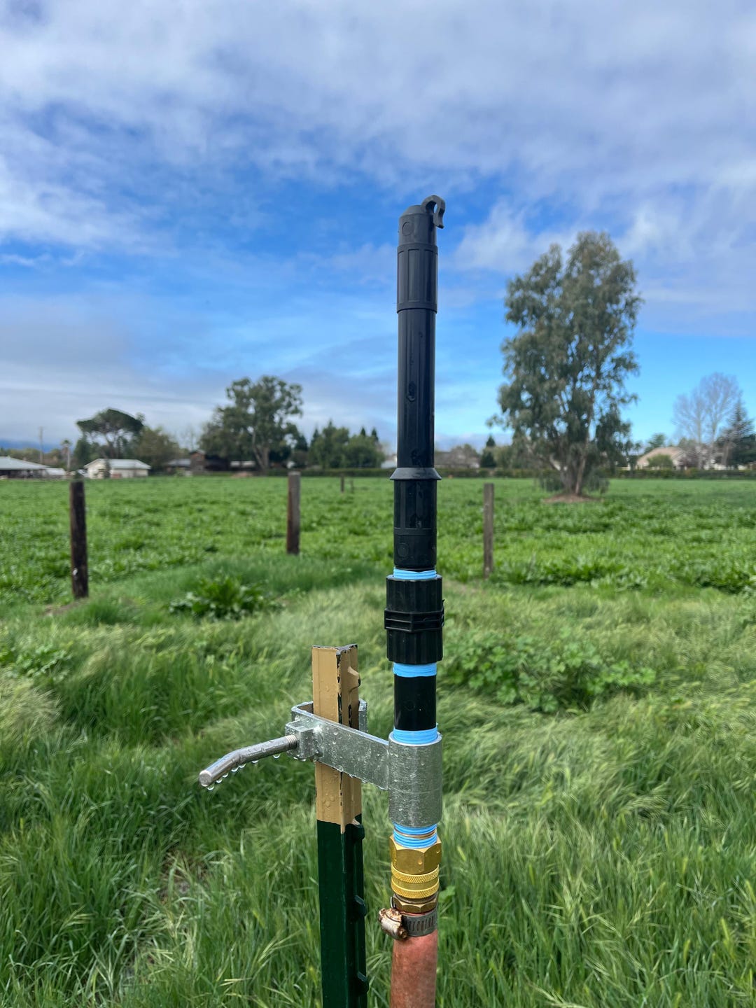 New T-post Sprinkler Clamp With the Most Incredibly Efficient Sprinkler ...