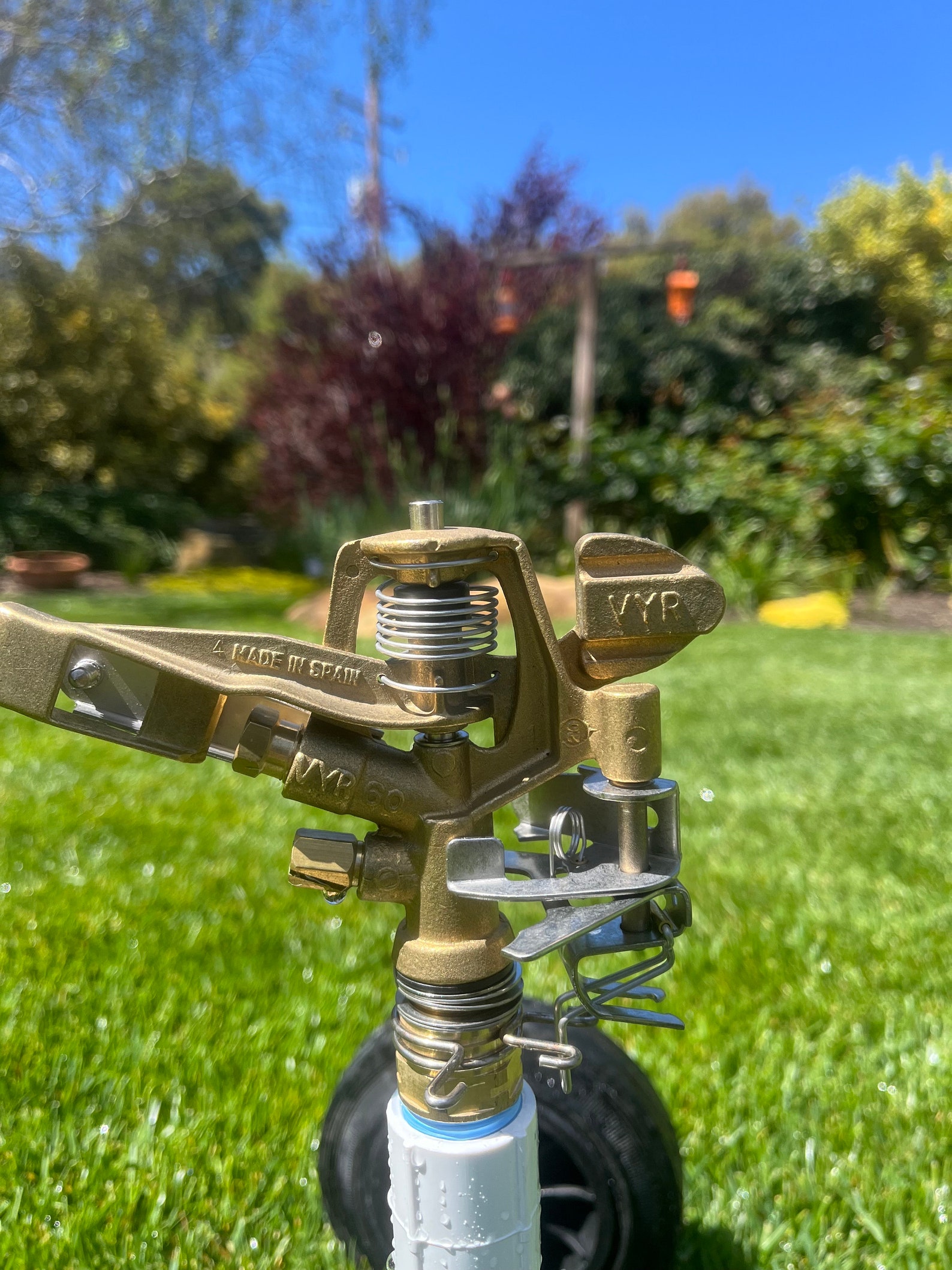 Heavy Duty Wheeled Sprinkler Cart: Brass Impact, 58 Ft Coverage - Etsy