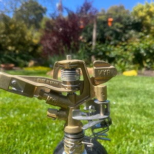 Heavy Duty Wheeled Sprinkler Cart: Brass Impact, 58 Ft Coverage - Etsy