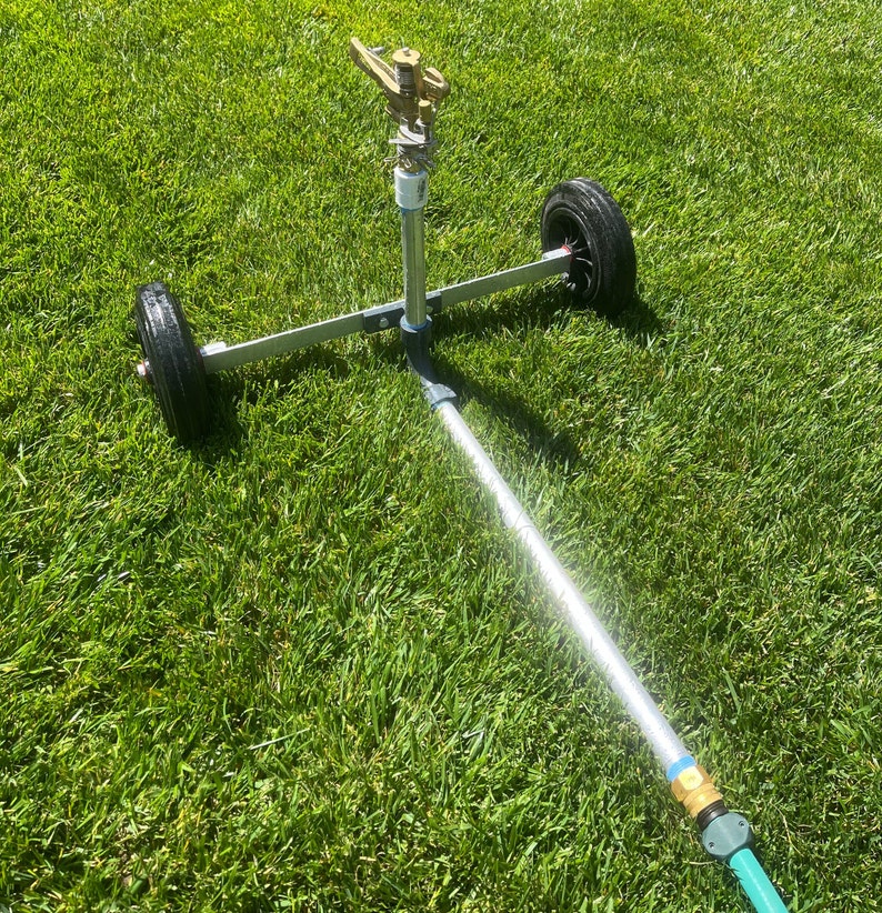 Heavy Duty Wheeled Sprinkler Cart: Brass Impact, 58 Ft Coverage - Etsy