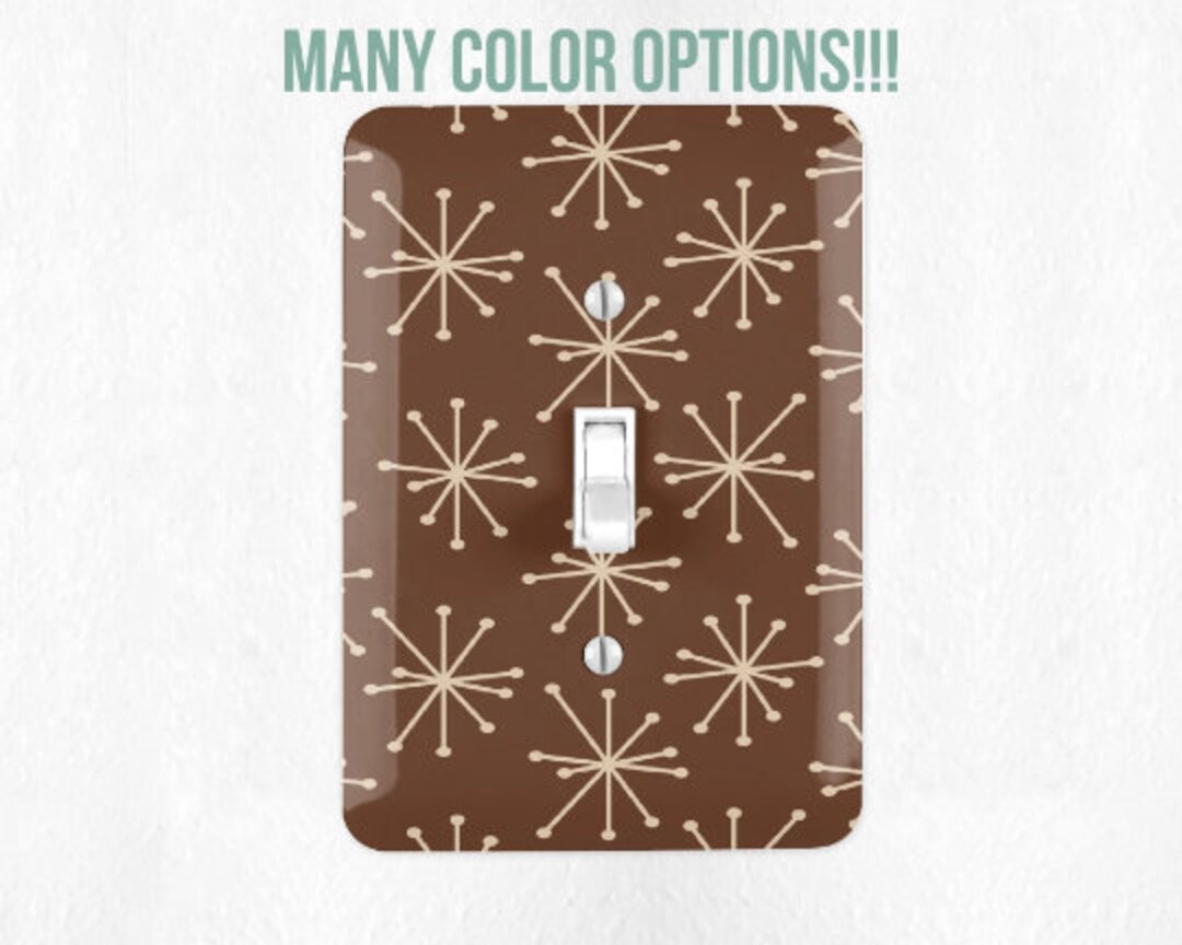 Mid Century Switchplate Mid Century Modern Light Switch Cover Wall ...