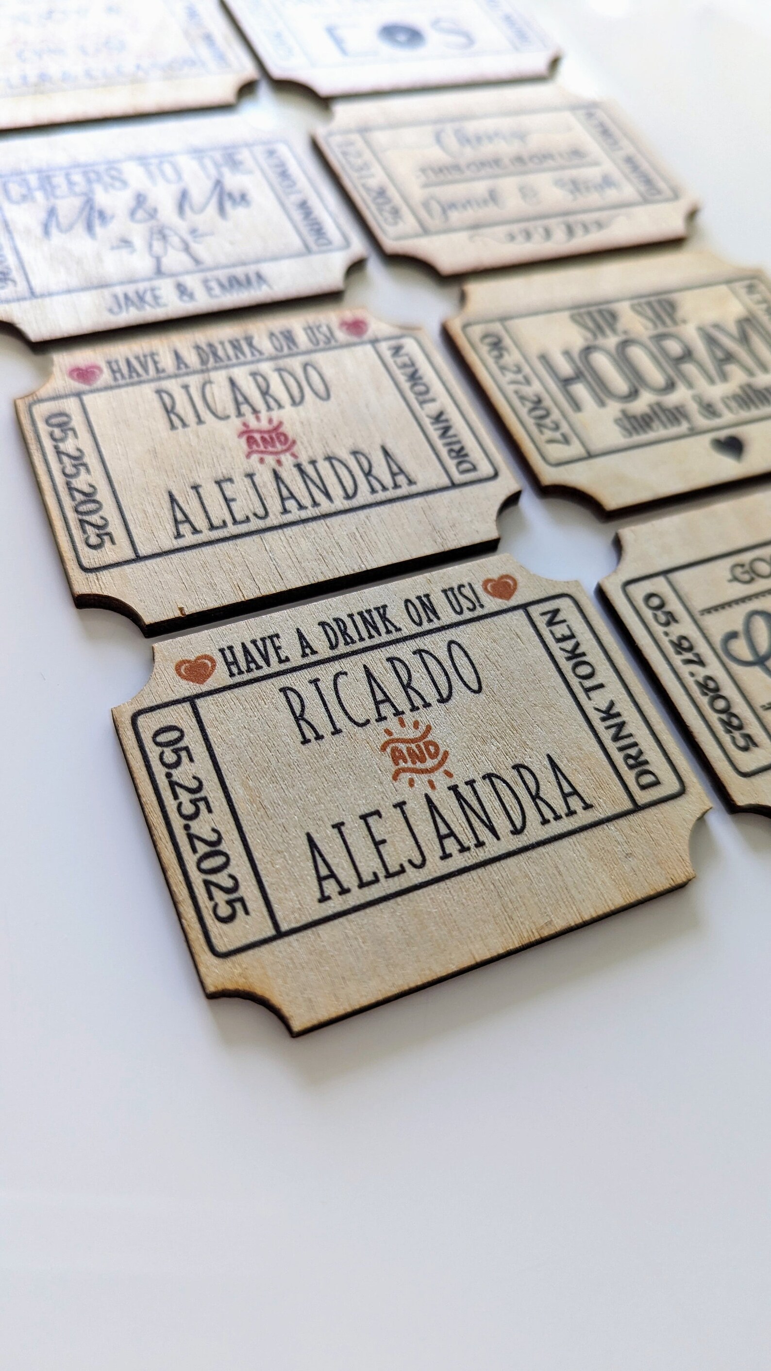 Event Drink Tokens Wooden Drink Tickets Event Tickets Party Drink ...