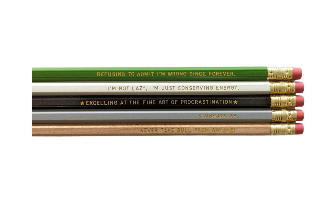 Taurus Birthday Gift Pencil Set Taurus Pencils Zodiac Sign Pencil Set ...