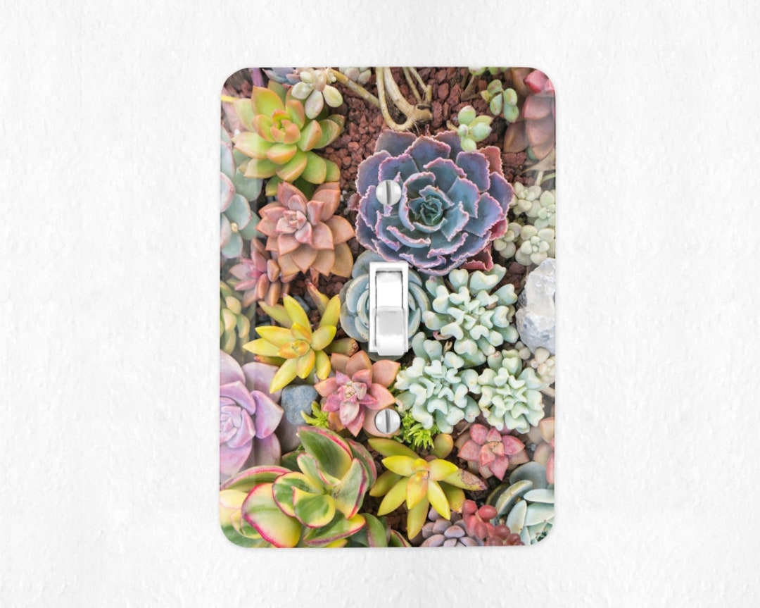 Succulents Switch Plate Cover Cactus Cacti Light Switch Cover Desert ...