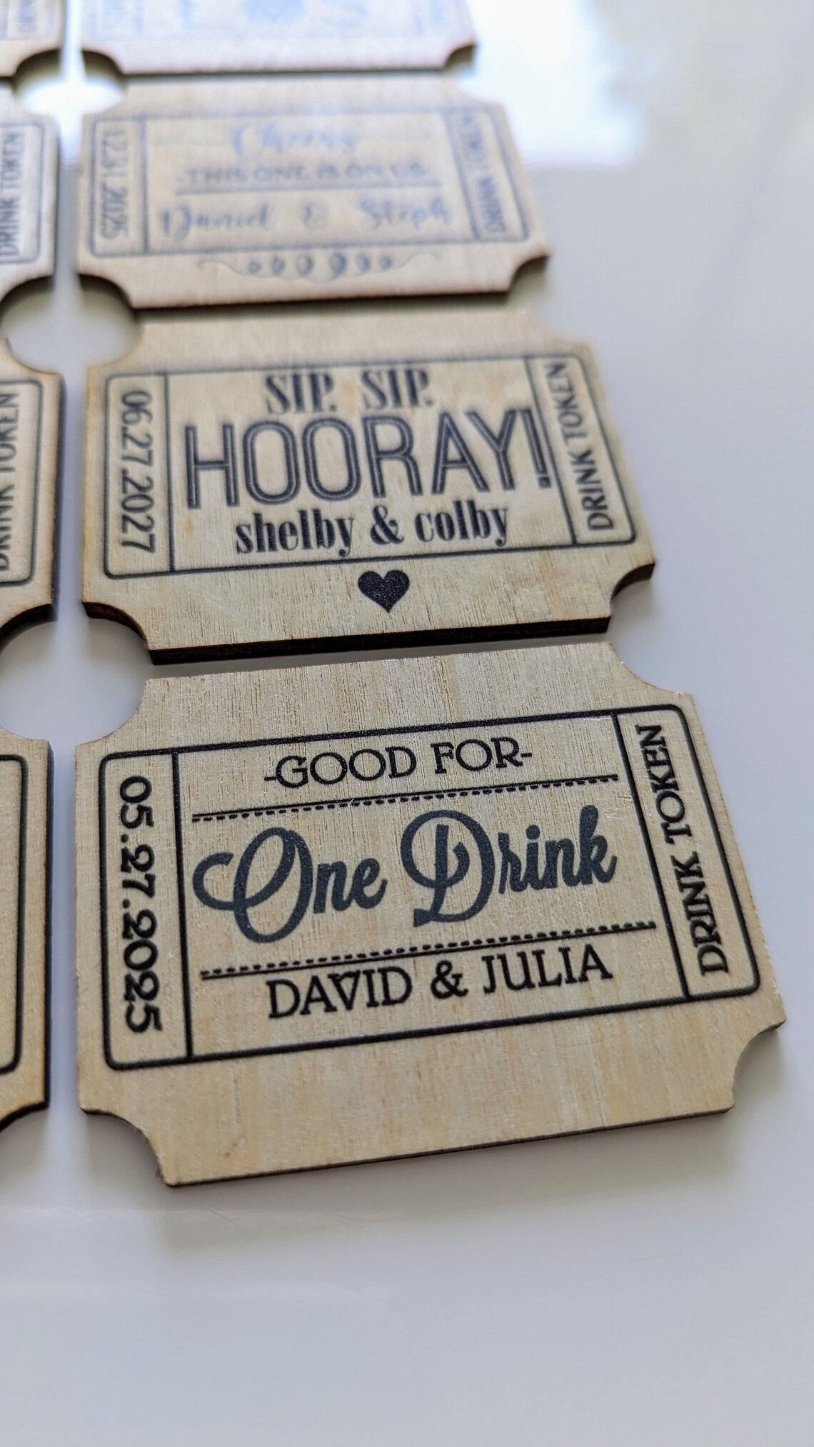 Event Drink Tokens Wooden Drink Tickets Event Tickets Party Drink ...