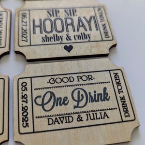 Event Drink Tokens Wooden Drink Tickets Event Tickets Party Drink ...