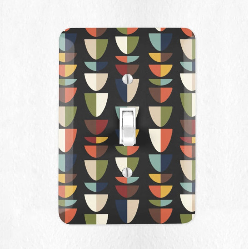 Mid Century Switchplate Mid Century Modern Light Switch Cover Wall ...