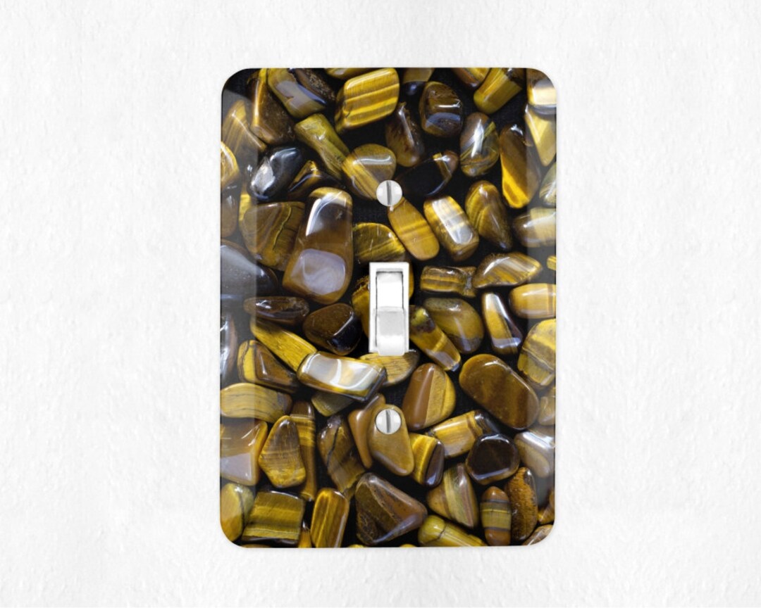 Tigers Eye Light Switch Plate Cover New Age Crystal Decor Boho Switch ...