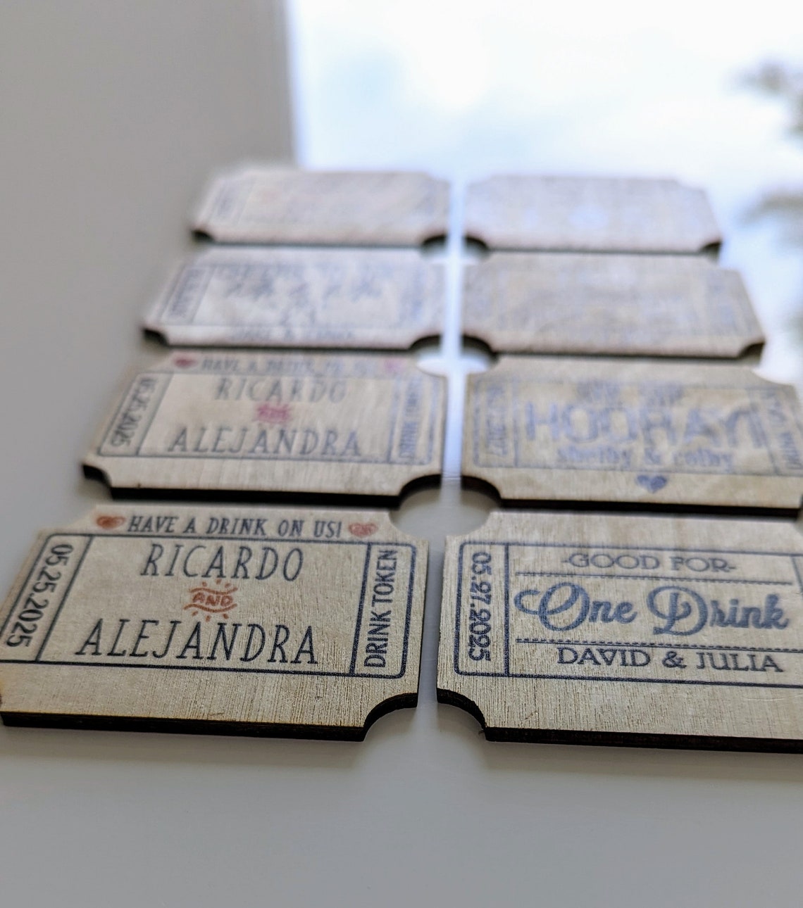 Event Drink Tokens Wooden Drink Tickets Event Tickets Party Drink ...