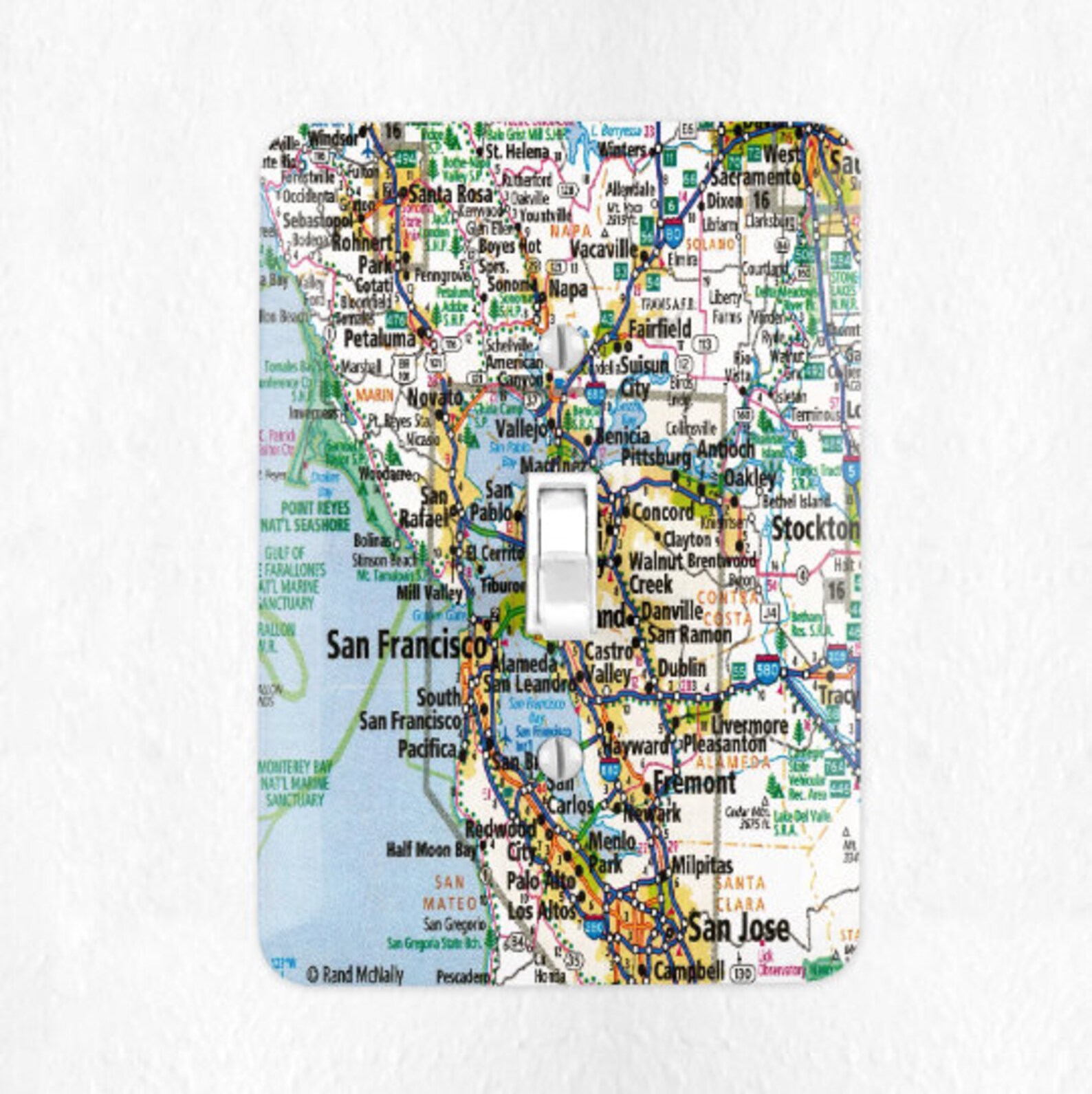 Personalized Map Switch Plate City Map Light Switch Cover Wall Plate ...