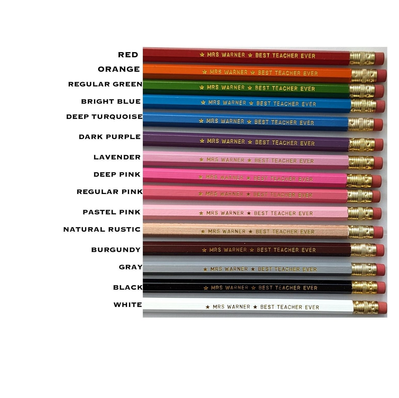 Personalized Pencils With Name Custom Student Pencils Back to School ...