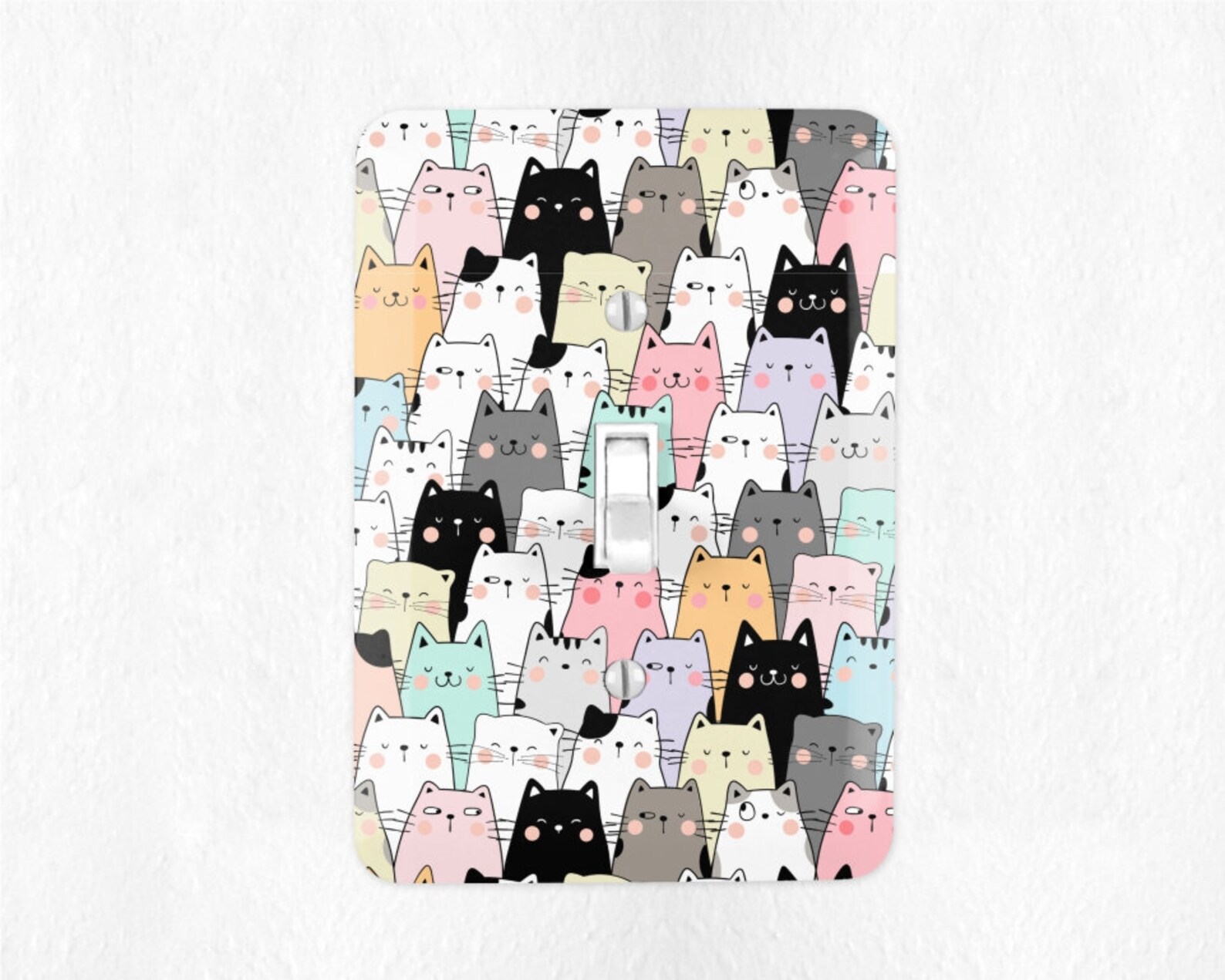 Cats Light Switch Cover Light Switch Plate Wall Plate Cat Lover Home ...