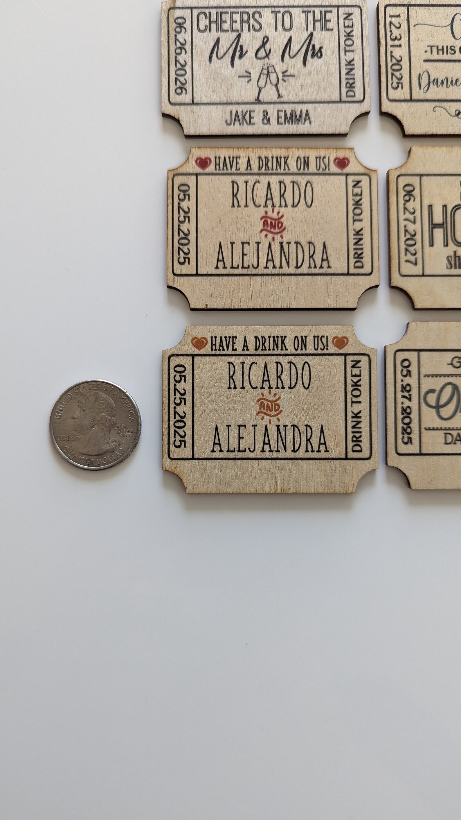 Event Drink Tokens Wooden Drink Tickets Event Tickets Party Drink ...