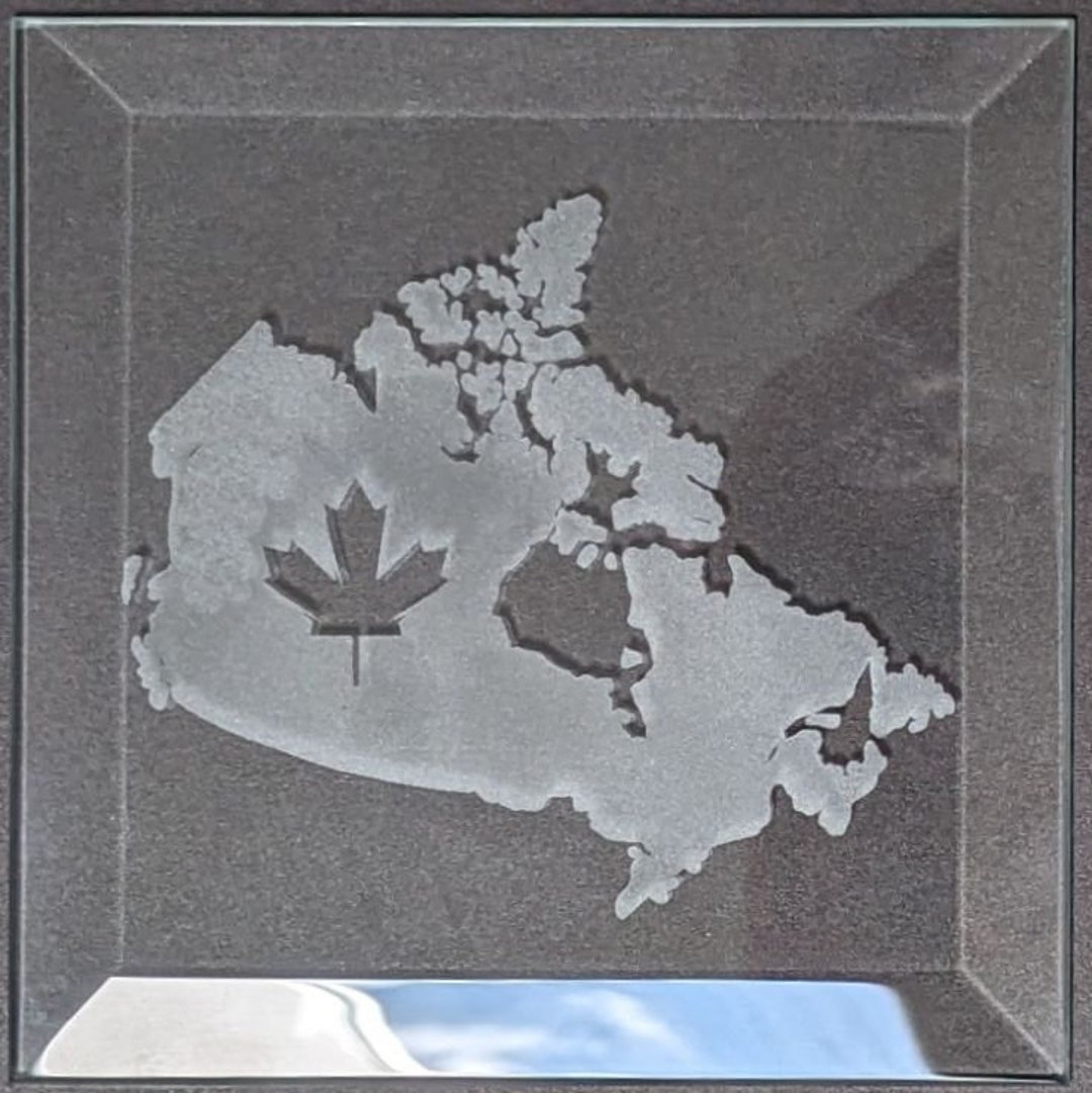 Engraved Bevel Canada Map - Etsy