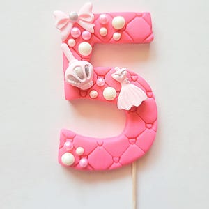 Fondant Barbie Birthday Number Cake or Cupcake Topper Decoration - Etsy