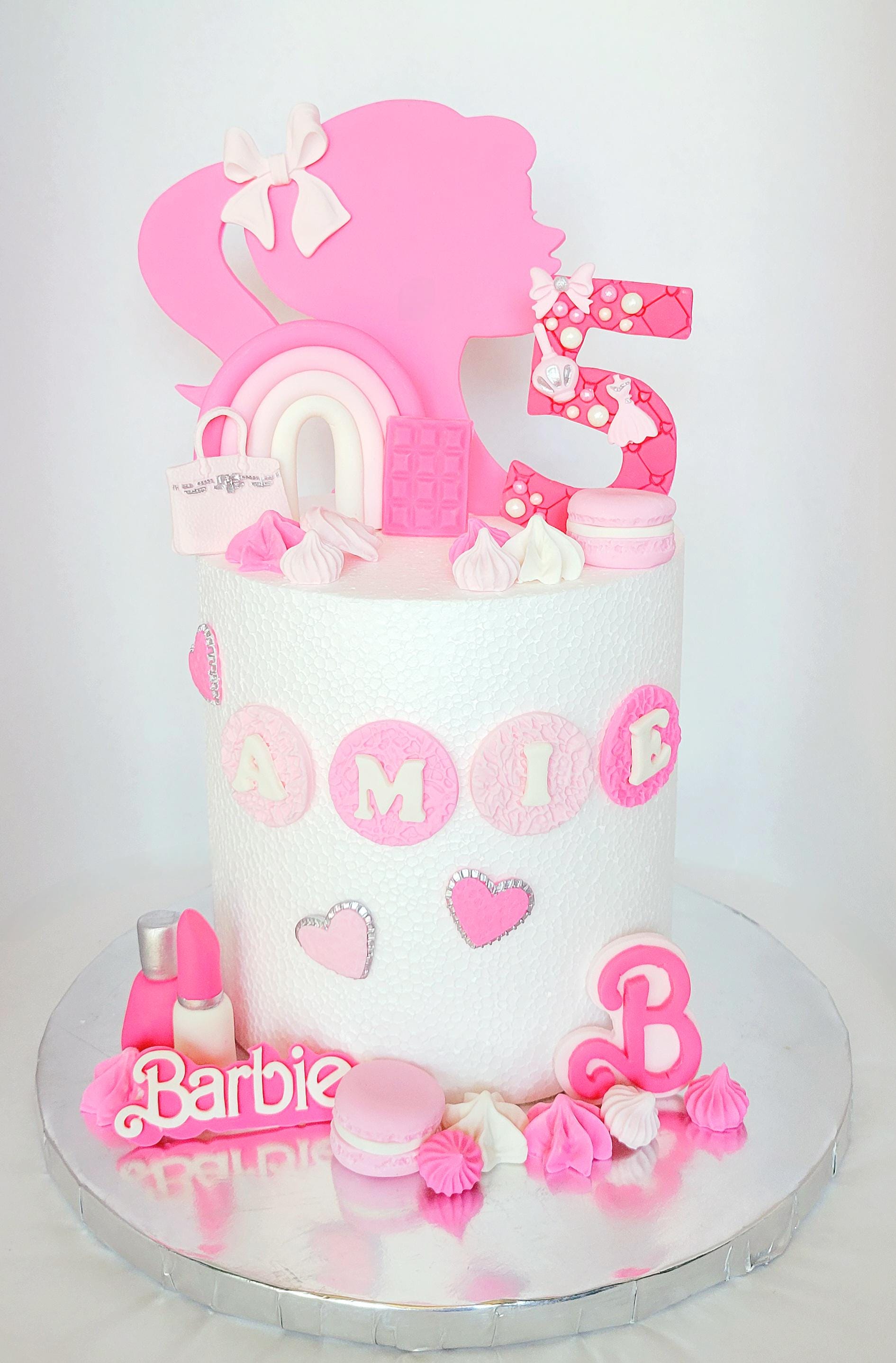 Barbie Letter B Fondant Cake Cupcake Toppers Decorations - Etsy