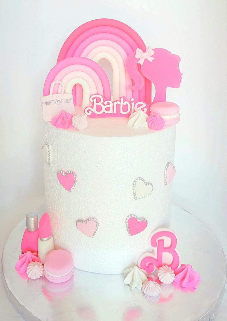 Barbie Fondant Rainbow Cake Toppers Decorations - Etsy