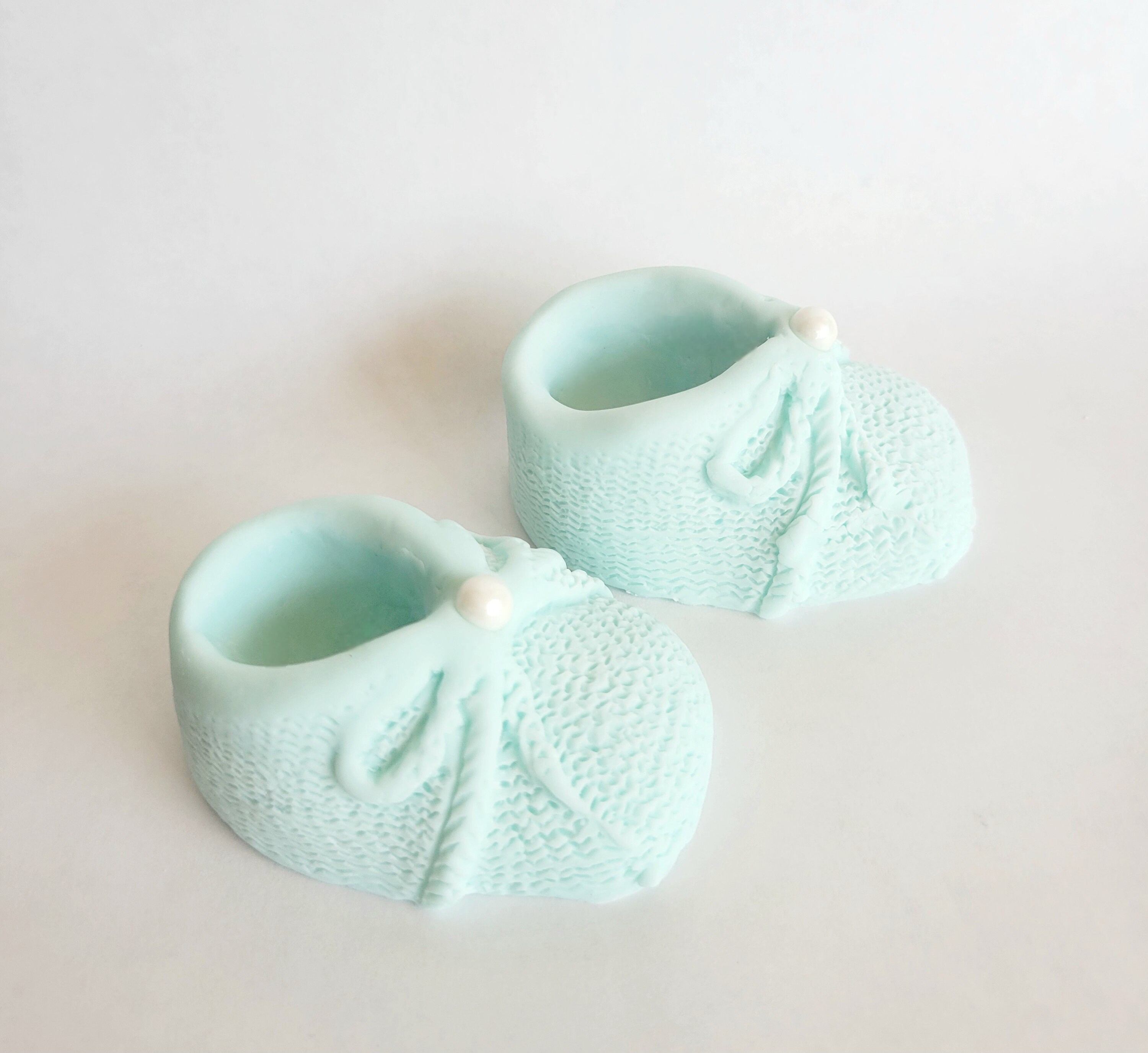 Fondant Baby Booties Shoes First Birthday Baby Shower Cake Topper - Etsy
