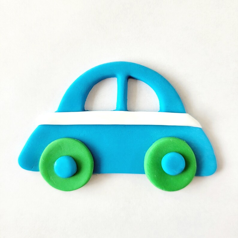 Set of Edible Race Cars Fondant Cupcake Birthday Toppers - Etsy