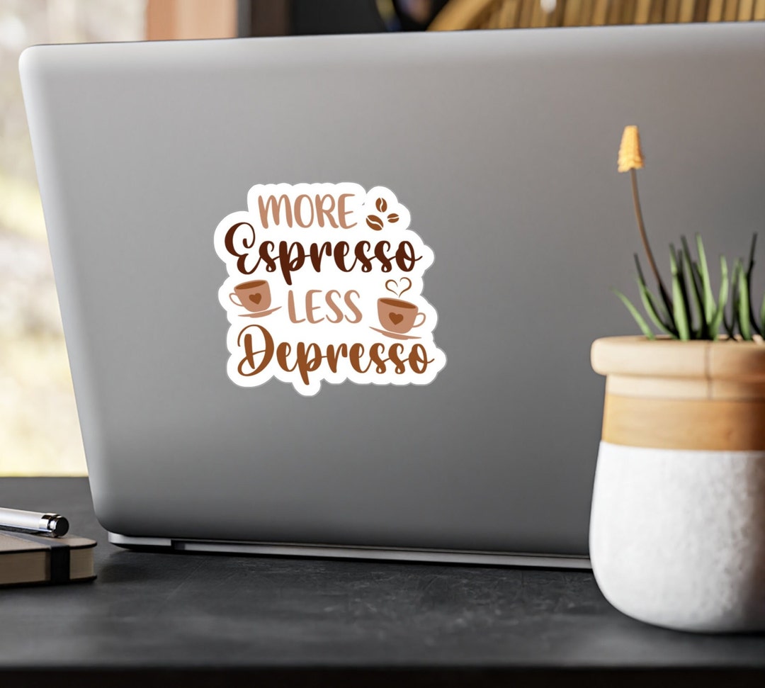 Fun Espresso Addict Sticker for Laptop Gift Scrapbooking Sticker for ...