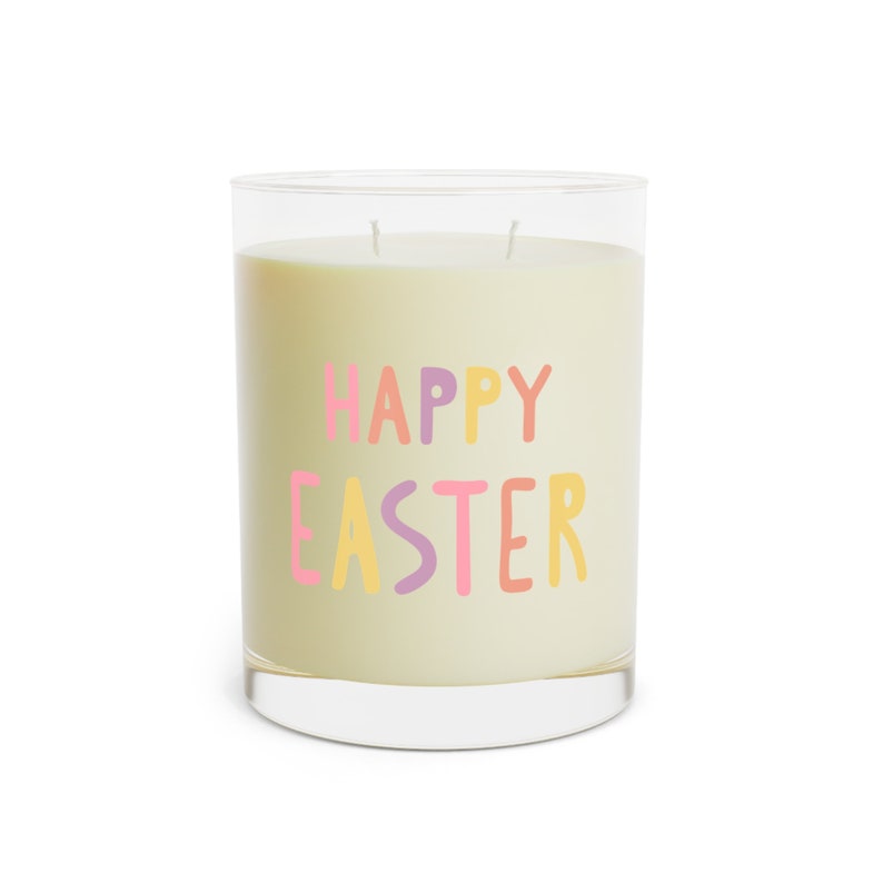 Easter Bunny With Carrot Scented Candle Glass, 11oz Double Wick Easter ...