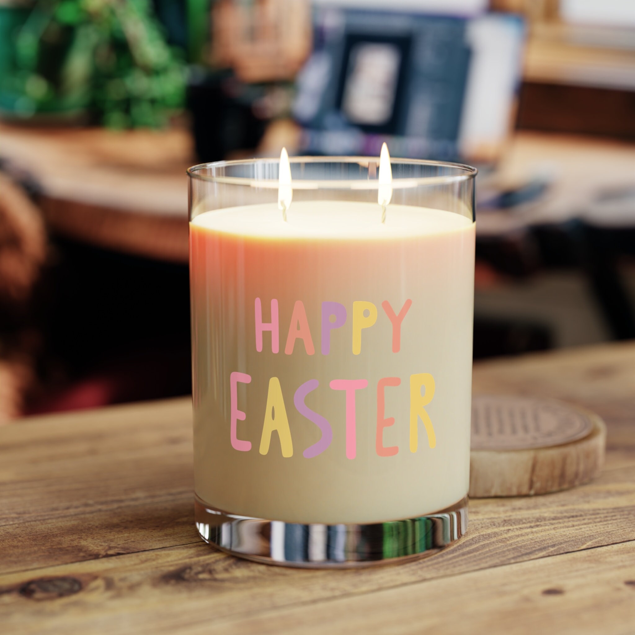 Easter Bunny With Carrot Scented Candle Glass, 11oz Double Wick Easter ...