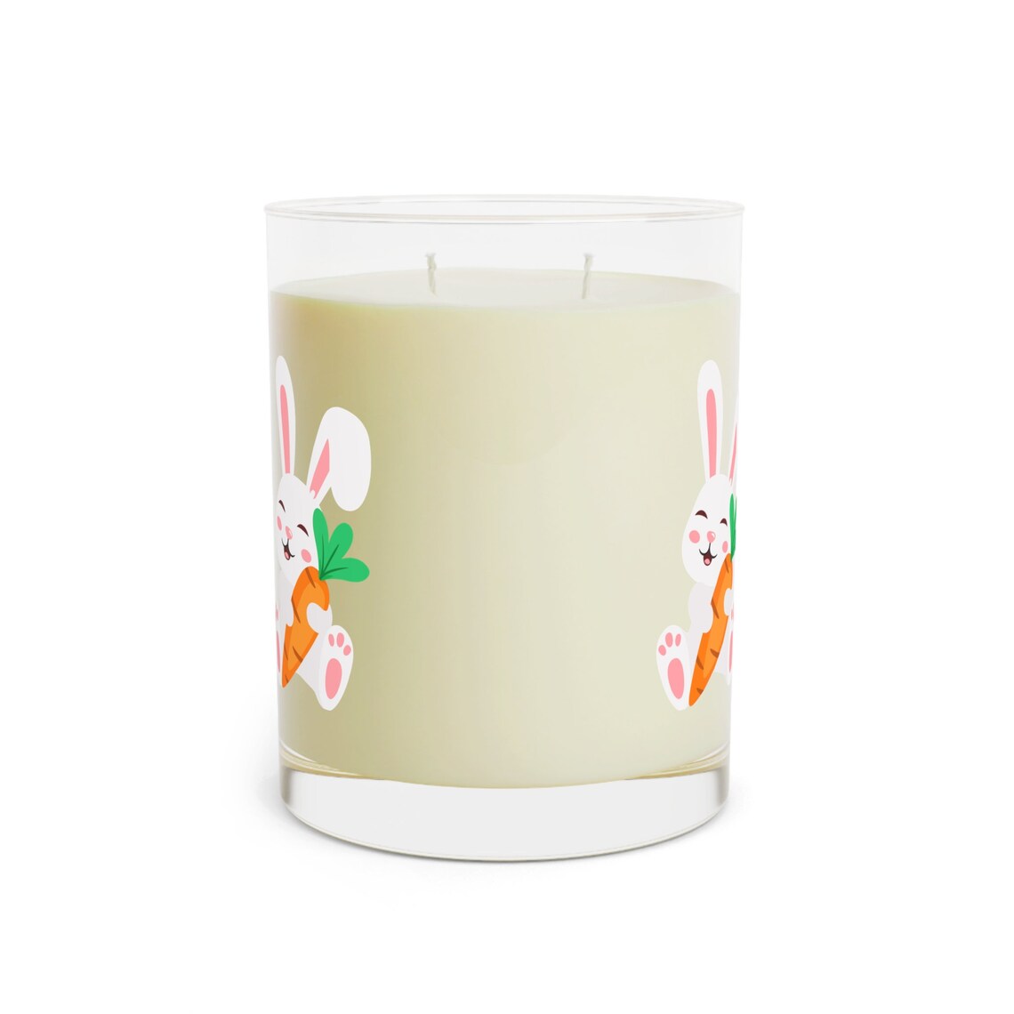 Easter Bunny With Carrot Scented Candle Glass, 11oz Double Wick Easter ...