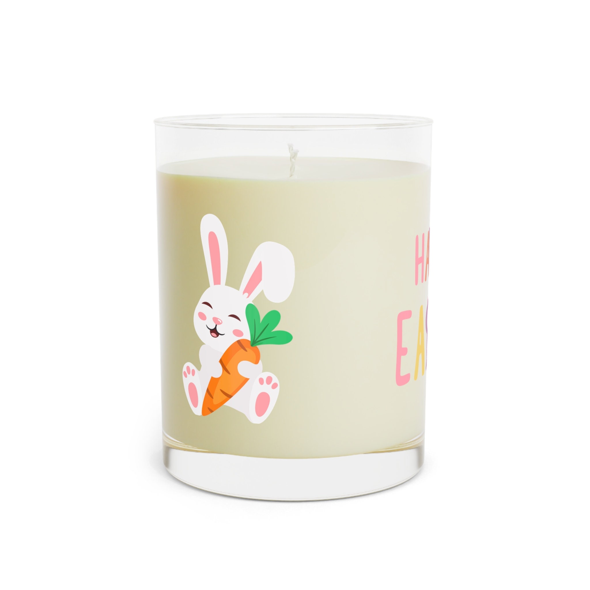 Easter Bunny With Carrot Scented Candle Glass, 11oz Double Wick Easter ...