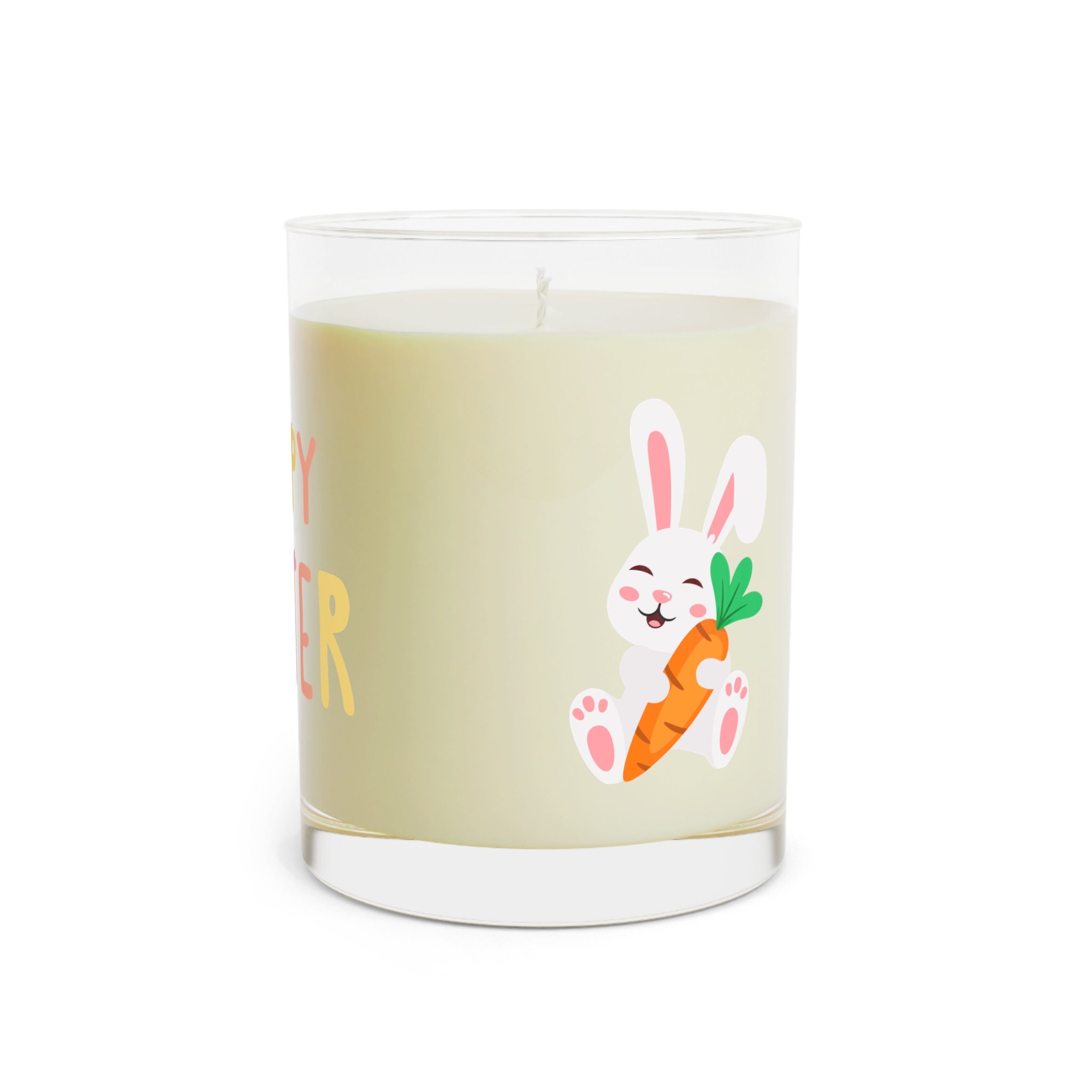Easter Bunny With Carrot Scented Candle Glass, 11oz Double Wick Easter ...