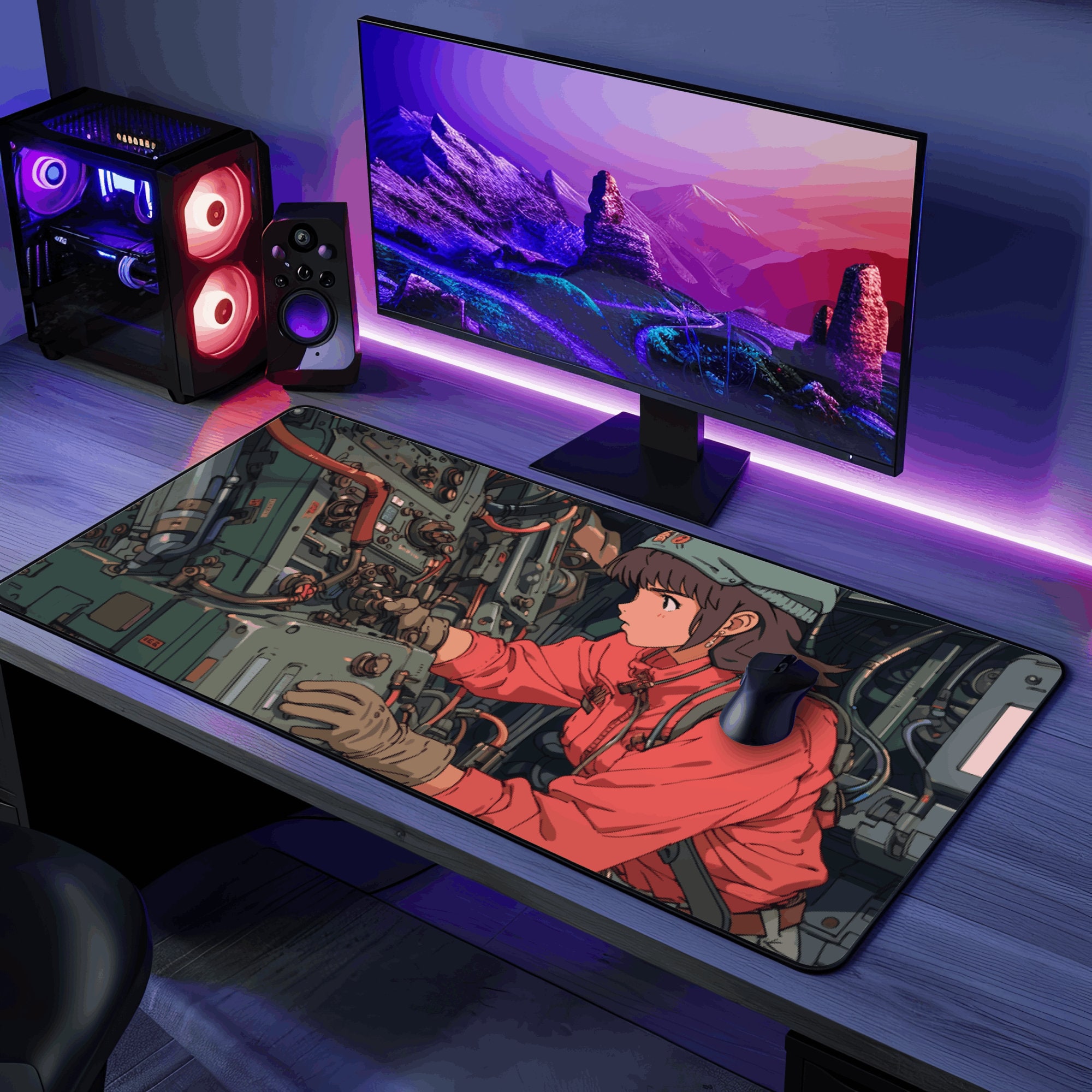 Anime Girl Mech Repair Desk Mat - Etsy