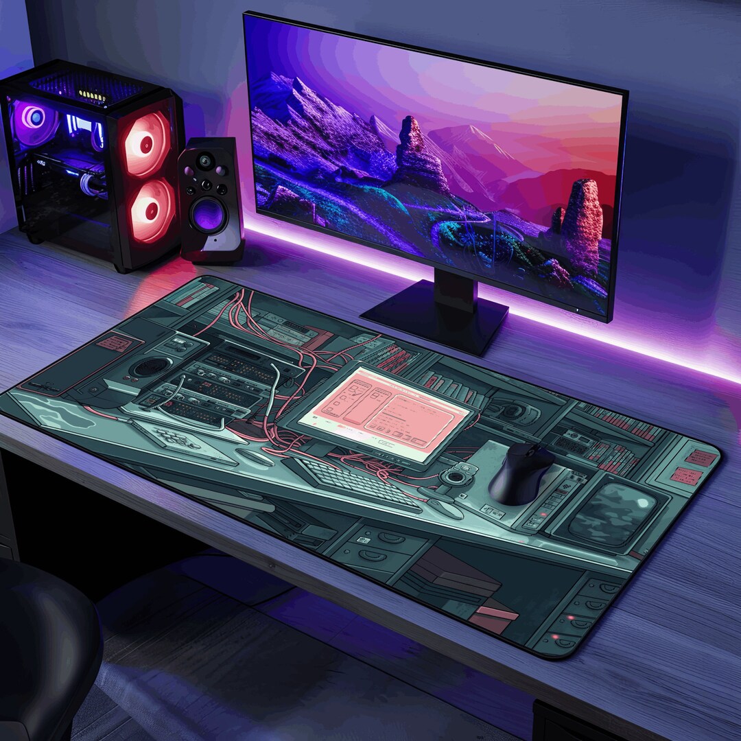 Anime Hacker Cave Desk Mat - Etsy