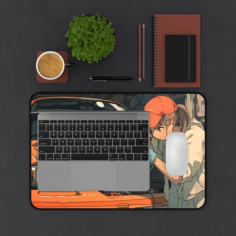 Anime Girl Auto Mechanic Desk Mat - Etsy
