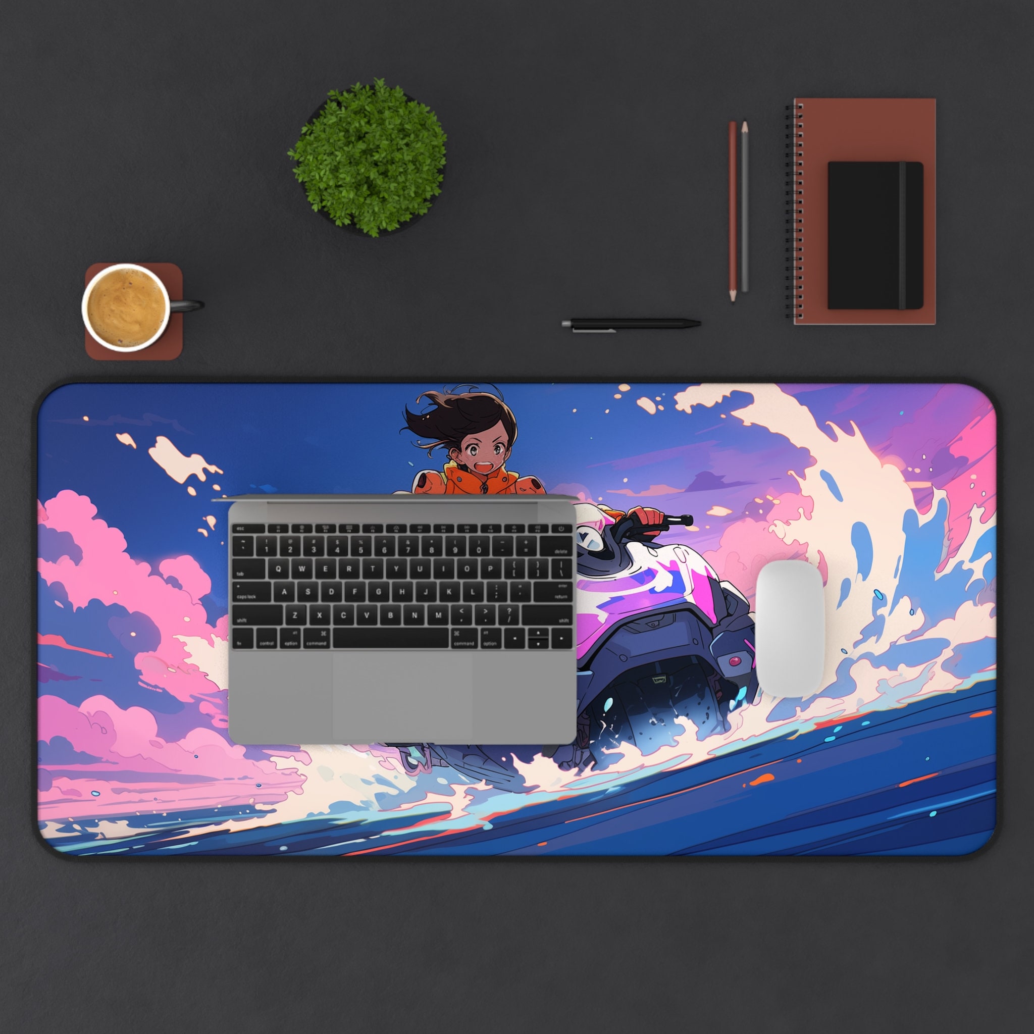 Anime Girl Jet-moto Desk Mat - Etsy
