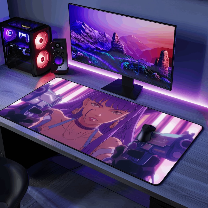 Anime Girl Desk Mats Etsy