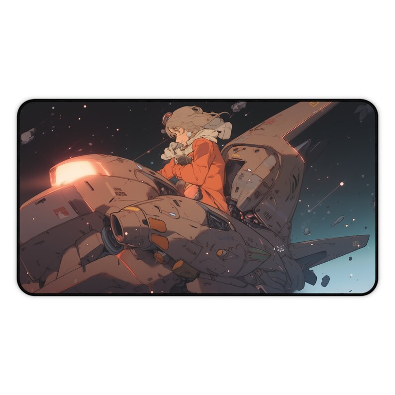 Anime Girl Mech Battle Desk Mat - Etsy