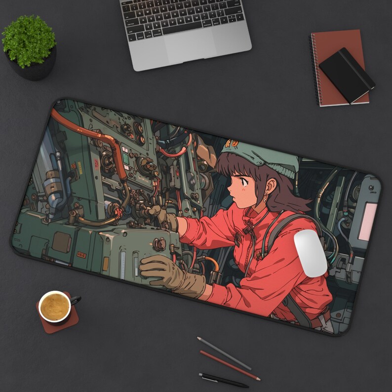 Anime Girl Mech Repair Desk Mat - Etsy