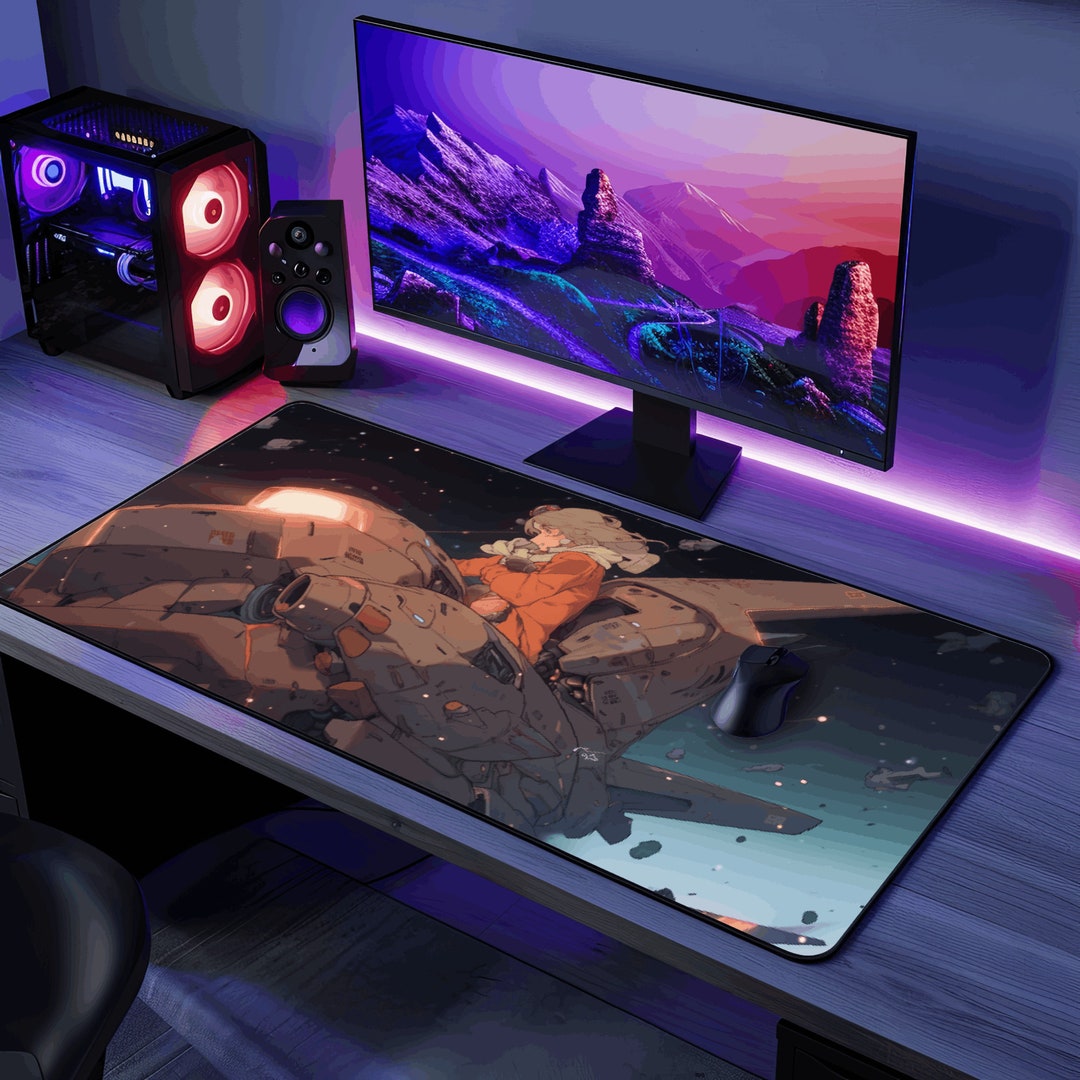 Anime Girl Mech Battle Desk Mat - Etsy UK