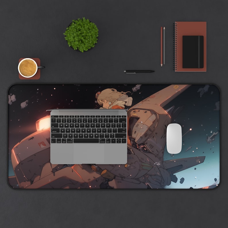 Anime Girl Mech Battle Desk Mat - Etsy
