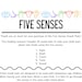 Five Senses Snack Mats: Fun Mealtime Placemats (printable) - Etsy